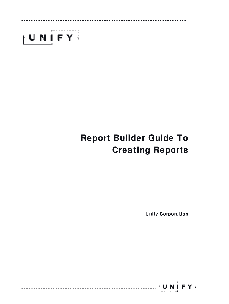 Fillable Online Report Builder Guide To Fax Email Print - pdfFiller