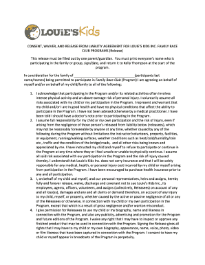 Fillable Online louieskids FRC Release Form - louieskids Fax Email ...