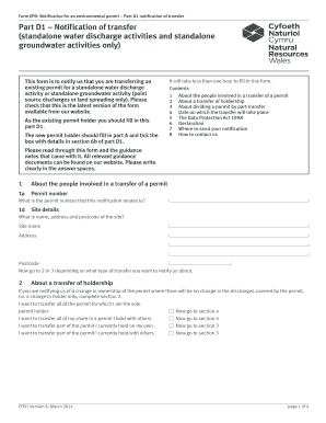 Fillable Online naturalresources Form EPD Notification for an ...