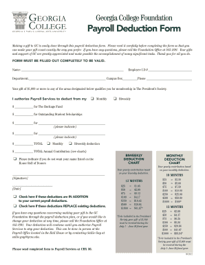 Fillable Online foundation gcsu Payroll Ded Form 03 - foundation gcsu ...