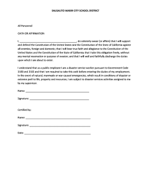 Fillable Online smcsd OATH OR AFFIRMATION - smcsd Fax Email Print ...