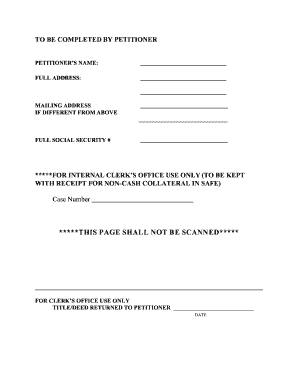 Fillable Online nynd uscourts FORM PETITION AND ORDER FOR THE RETURN OF ...