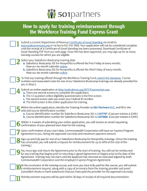 Fillable Online How to apply for training reimbursement through Fax ...