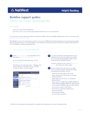 Fillable Online View account statements Fax Email Print - pdfFiller