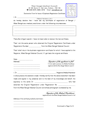 Fillable Online wbmc Form No 51 Application Form for Duplicate ...