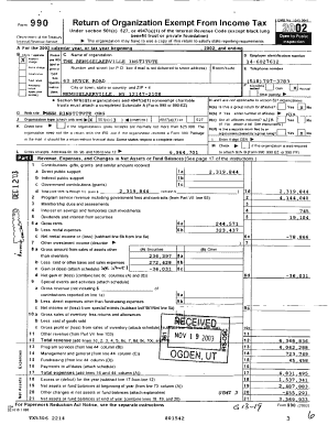Fillable Online Form Return of Organization Exempt From Income Tax 990 ...