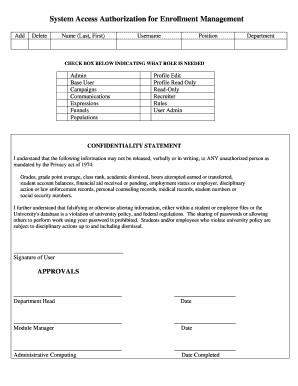Fillable Online it fit Enrollment Mgmt access form Fax Email Print ...