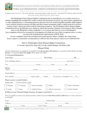 Fillable Online hum wa WASHINGTON STATE HUMAN RIGHTS COMMISSION Fax ...