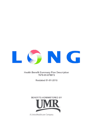Fillable Online Health Benefit Summary Plan Description 7670-00-070072 ...