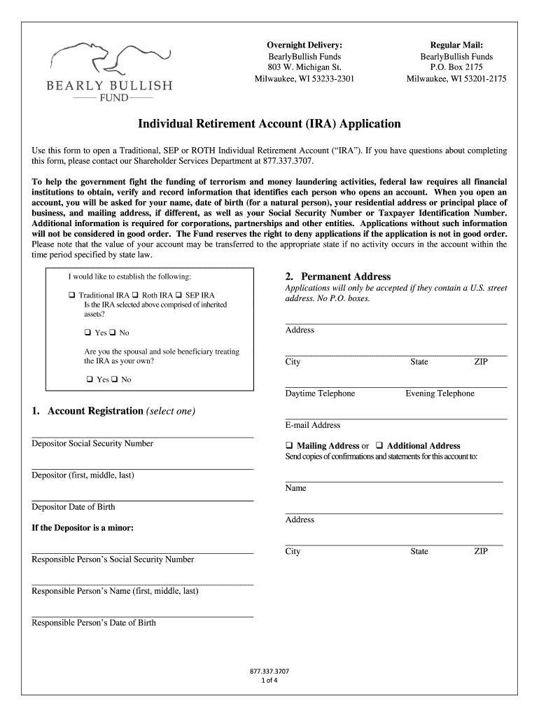 Fillable Online Use this form to open a Traditional, SEP or ROTH ...