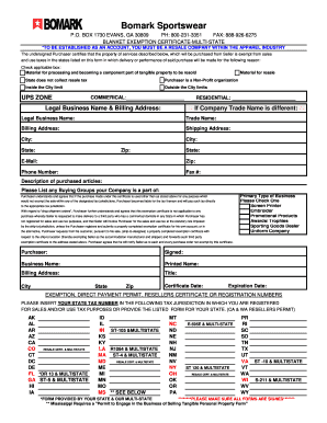 Fillable Online Bomark Sportswear Fax Email Print - pdfFiller