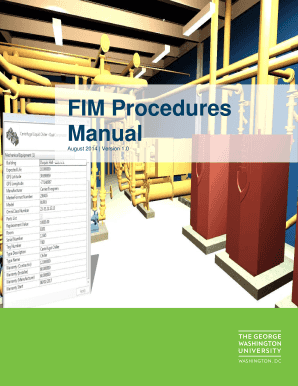 Fillable Online pdc gwu FIM Procedures Manual - George Washington ...