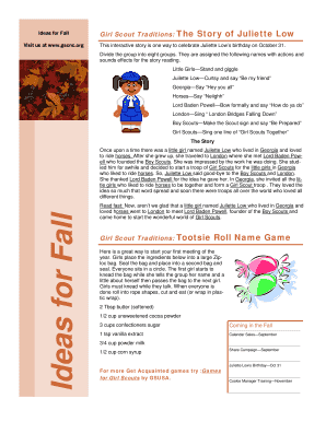 Fillable Online Ideas for Fall Fax Email Print - pdfFiller