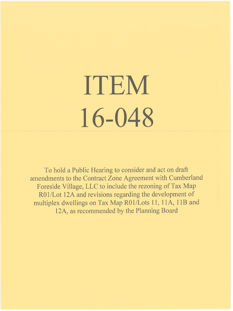 Fillable Online AMENDED AND RESTATED CONTRACT ZONING AGREEMENT ROUTE 1 ...