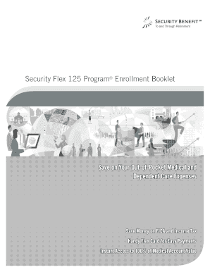 Fillable Online Security Flex 125 Program Enrollment Booklet Fax Email ...