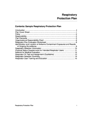 Fillable Online Sample Respiratory Protection Plan CalOSHA Fax Email ...
