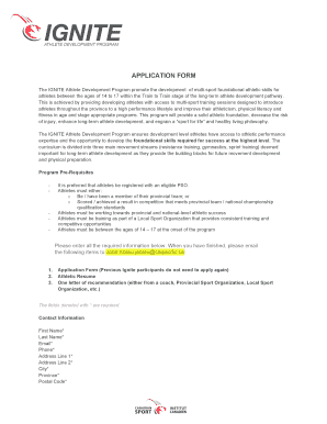Fillable Online csipacific IGNITE APPLICATION FORM - WHISTLER - SPRING 2014 Fax Email Print ...
