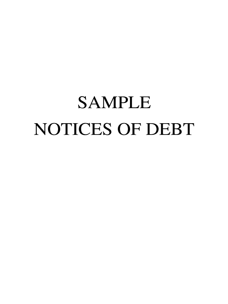 Fillable Online SAMPLE NOTICES OF DEBT - sandydcmorg Fax Email Print ...
