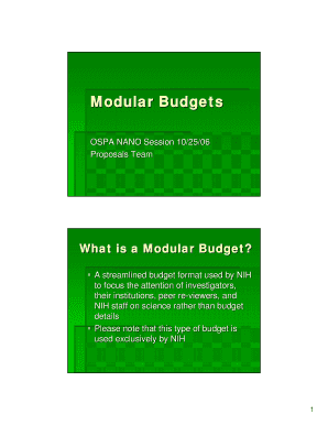 Fillable Online Modular Budgets Fax Email Print - pdfFiller