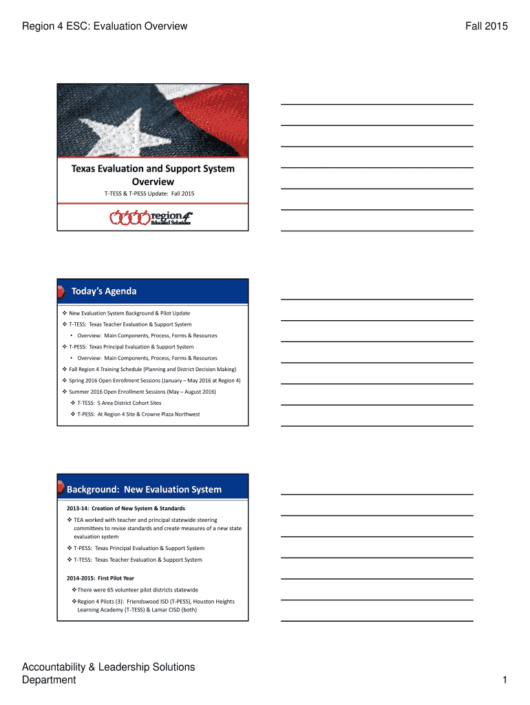 Fillable Online Region 4 ESC: Evaluation Overview Fax Email Print ...