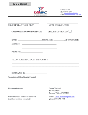 Fillable Online USBC Nomination Forms 2013 Color.PDF Fax Email Print ...