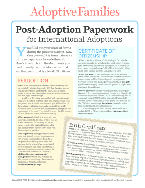 Fillable Online Post-Adoption Paperwork Fax Email Print - pdfFiller