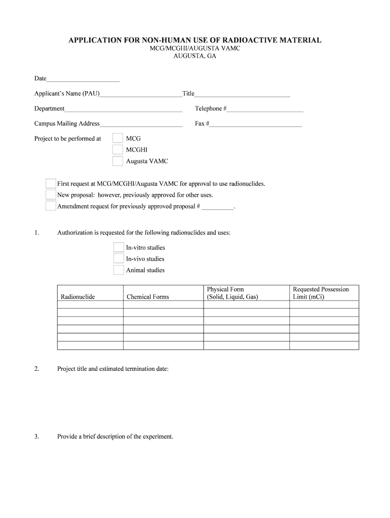Fillable Online Protocol Application Form pdf Fax Email Print - pdfFiller