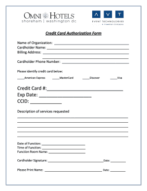 Fillable Online Credit Card Authorization Form - SignUp4 Fax Email ...