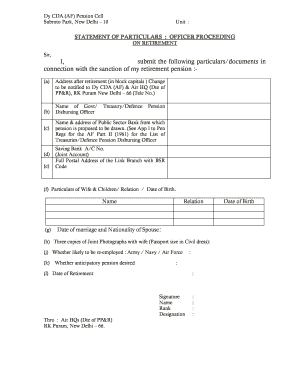 Fillable Online iafpensioners gov FORMS FOR DISABILITY INVALID PENSION ...