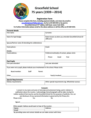 Fillable Online Gracefield School 75 years 1939 2014 Fax Email Print - pdfFiller