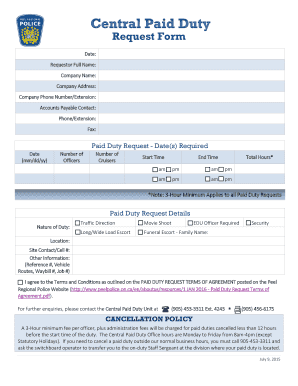 Fillable Online Request Form - index - Peel Regional Police Fax Email ...