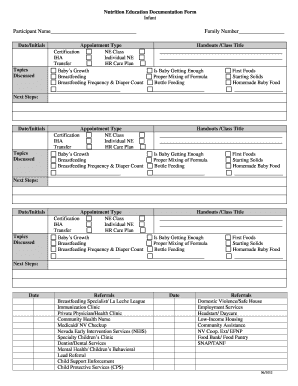Fillable Online Babys Growth - Nevada WIC Fax Email Print - pdfFiller