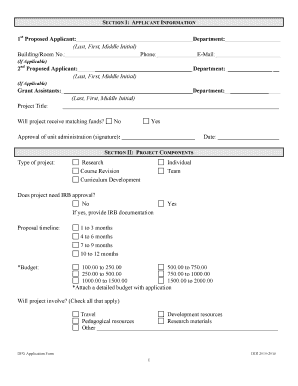 Fillable Online diversity missouristate SECTION I APPLICANT INFORMATION ...