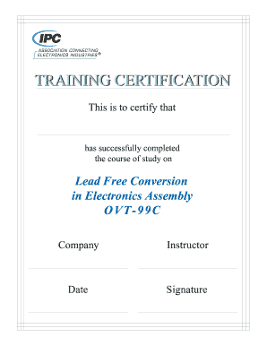 Fillable Online ipctraining in Electronics Assembly Fax Email Print ...
