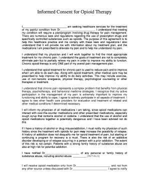 Fillable Online Informed Consent for Opioid Therapy - Bay View Medical ...