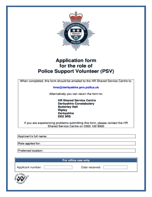 Fillable Online leics police Application form for the role of Police ...
