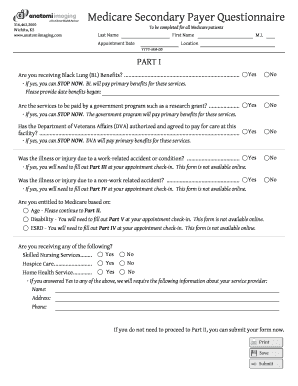 Fillable Online Medicare Secondary Payer Questionnaire - Anatomi ...