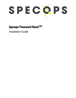 Fillable Online Specops Password Reset Fax Email Print - pdfFiller