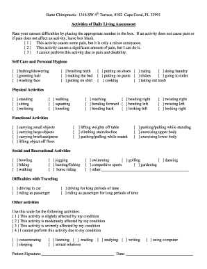 Fillable Online ADL Worksheet Fax Email Print - pdfFiller