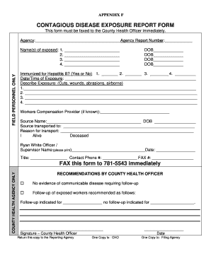 Fillable Online sloemsa CONTAGIOUS DISEASE EXPOSURE REPORT FORM ...