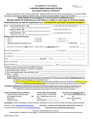 Fillable Online Booth rental contractpdf Fax Email Print - pdfFiller