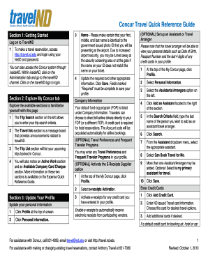 Fillable Online Concur Travel Quick Reference Guide Fax Email Print ...