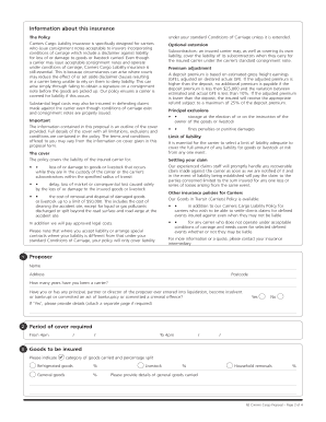 Carrier Liability Insurance - Fill Online, Printable, Fillable, Blank ...