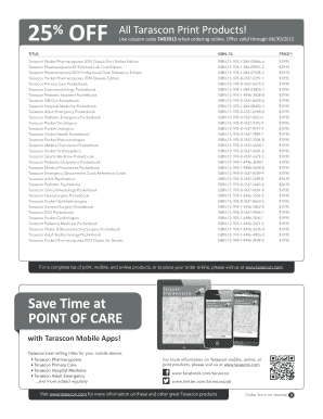 Fillable Online Order bformb - Tarascon Fax Email Print - pdfFiller