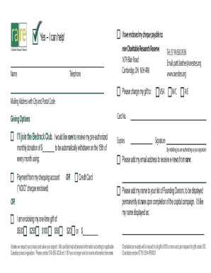 Fillable Online raresites Yes I can help I have enclosed my cheque ...
