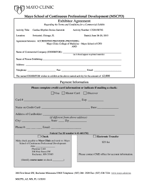 Fillable Online ce mayo Mayo Clinic College of Medicine Mayo School of ...