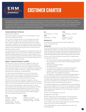 Fillable Online CUSTOMER CHARTER Fax Email Print - pdfFiller