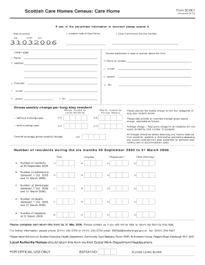 Fillable Online Scottish Care Homes Census Care Home Form SCHC1 Fax ...