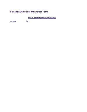 Fillable Online Personal financial info form - doctorlashgaricom Fax ...