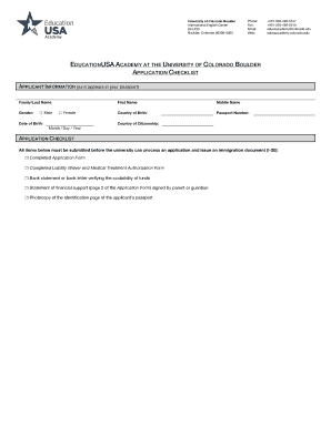Fillable Online edusaacademy colorado E USA A UNIVERSITY OF COLORADO ...